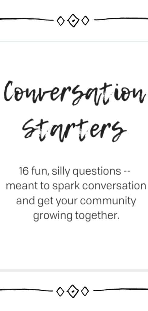 16 of the Best Conversation Starters for any Party! - Sweetpea Lifestyle