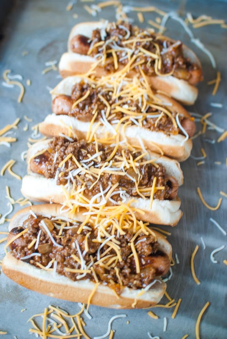 Sloppy Dogs | Sloppy Joe Topped Hot Dogs - Sweetpea Lifestyle