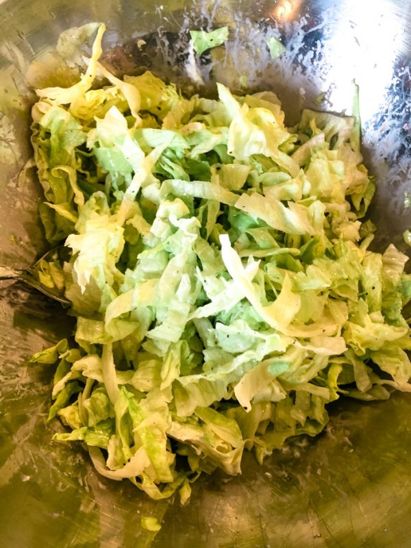 Chopped Iceberg Salad with Garlic Lemon Dressing | Sweetpea Lifestyle