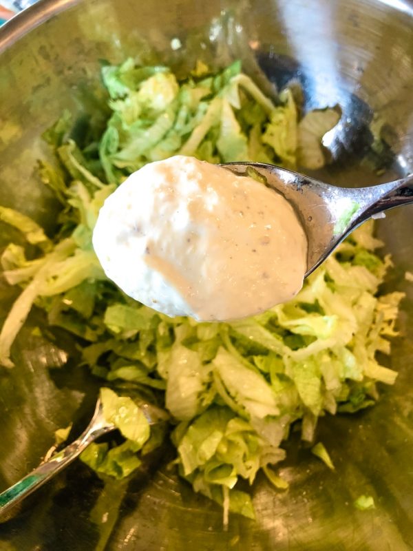Chopped Iceberg Salad with Garlic Lemon Dressing | Sweetpea Lifestyle