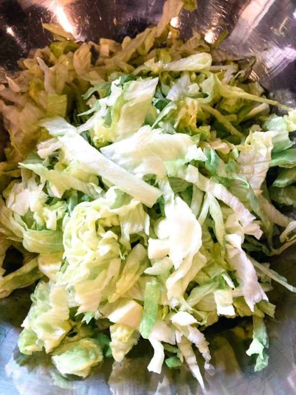 Chopped Iceberg Salad with Garlic Lemon Dressing | Sweetpea Lifestyle