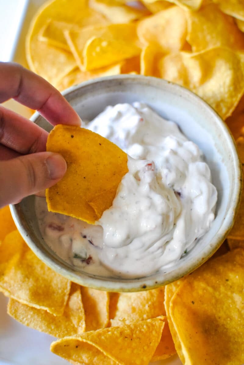 3-Ingredient Sour Cream Dip (The Best & Easy Recipe) - Sweetpea Lifestyle
