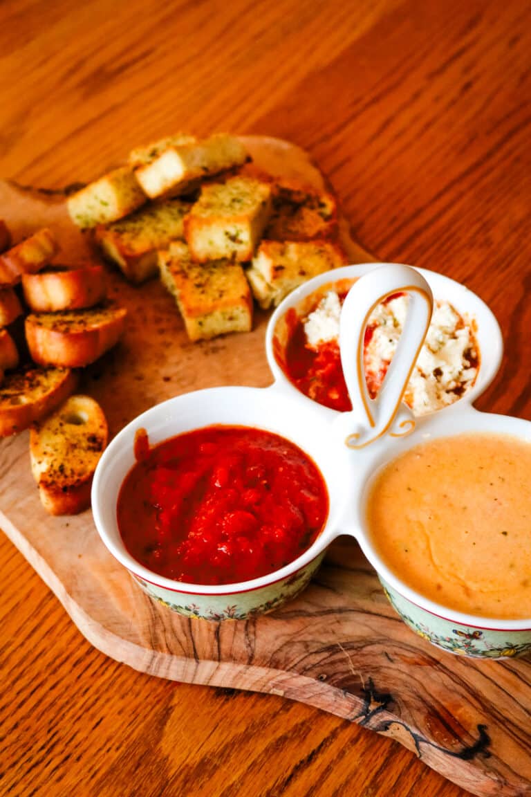 Italian Triple Dipper (Simple Bread Board Idea) - Sweetpea Lifestyle