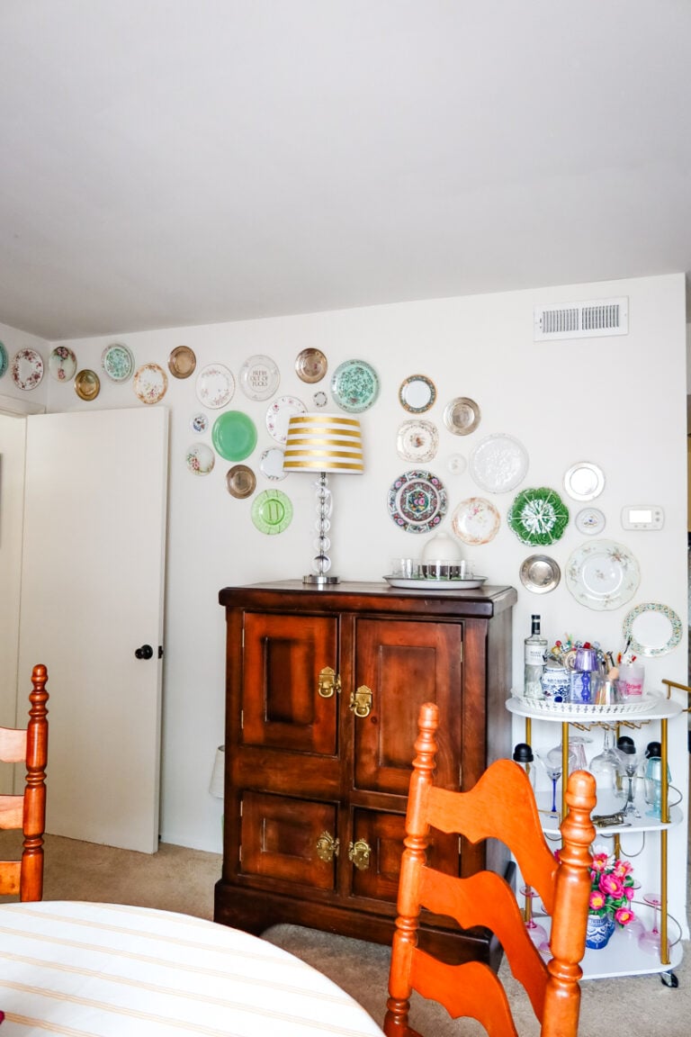 How to Hang Plates on the Wall (Easy DIY Plate Wall) - Sweetpea Lifestyle